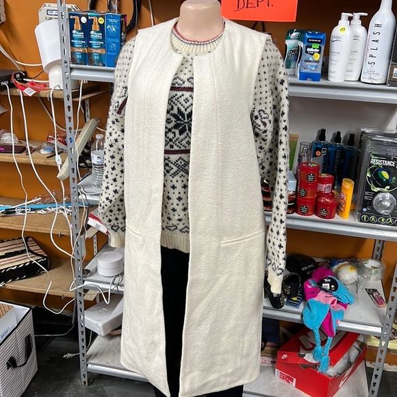 Zara | Jackets & Coats | Zara Woman Semilong Open Front Cream Outer ...